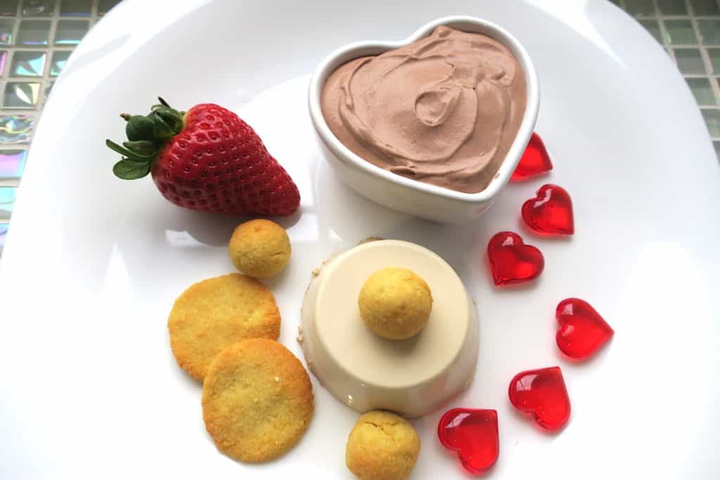 KETO LOVE TRIO: COFFEE PANNA COTTA, ALMOND BON-BONS, CHOCOLATE MOUSSE ...