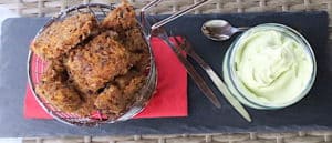 CRUNCHY CRICKET CHICKEN NUGGETS & AVOCADO MAYO