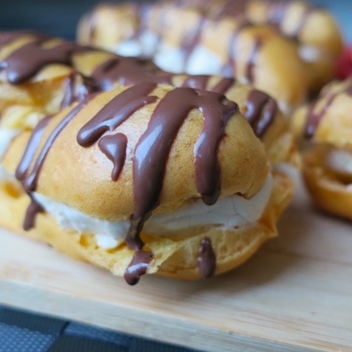 Keto Choux Pastry Coffee Cream Éclairs - Queen Keto