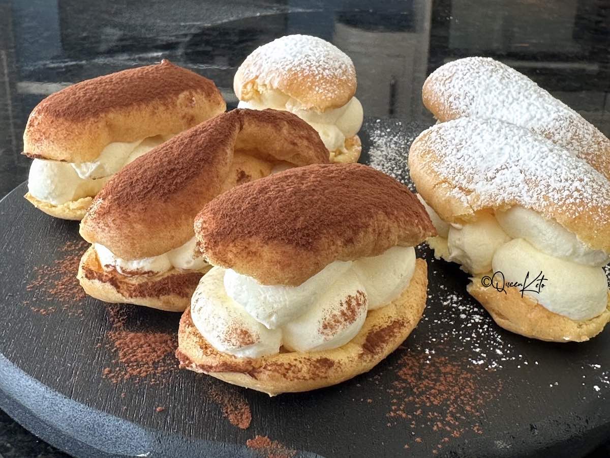 Keto Italian Bignè (Choux Puffs) - Queen Keto