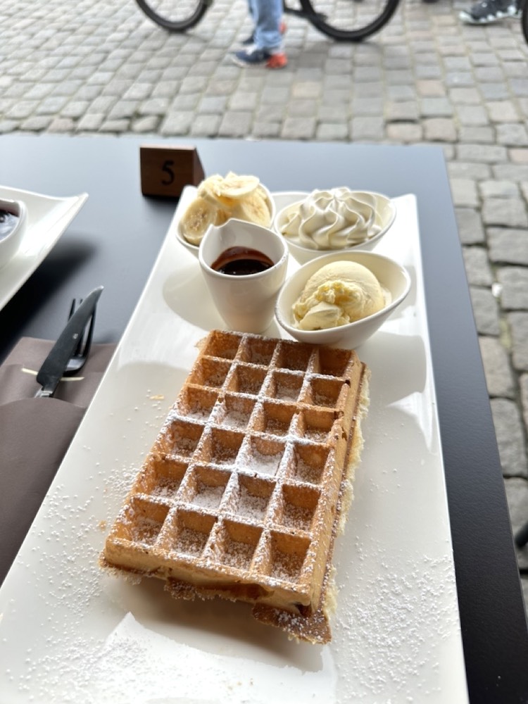 Sugar Free Banana Split Belgian Waffles - Queen Keto