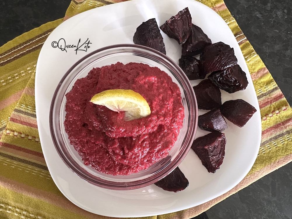 Whipped Feta with Roasted Beetroot - Queen Keto