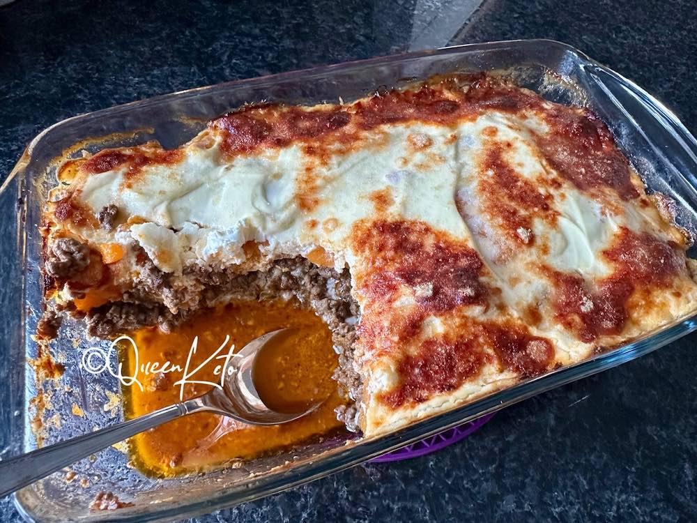 Lamb, Beef and Butternut Squash Keto Lasagna - Queen Keto
